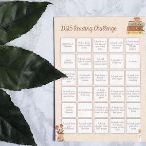 2025 Reading Challenge Printable - 3 Sizes Included Book Tracker ...