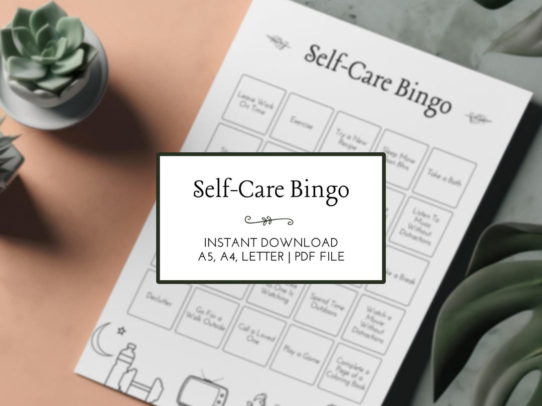 Self-care Bingo Printable: Habit Tracker (A4, A5, Letter) (digital ...