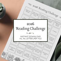 1 Book a Month Challenge - Etsy