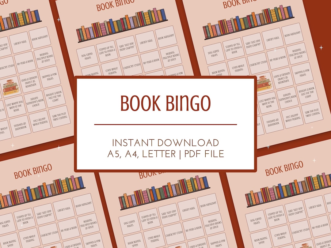 Printable Book Bingo – Book-lover Fun Reading Tracker and Book Club ...
