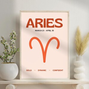 Aries Zodiac Poster, Aries Digital Poster, Zodiac Digital Poster ...