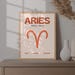 Aries Zodiac Poster, Aries Digital Poster, Zodiac Digital Poster ...