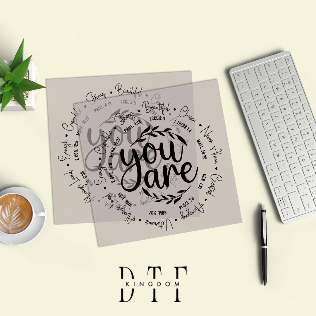 Divine Adjectives Dtf Transfer Christian Gift Iron on Decal, Religious ...
