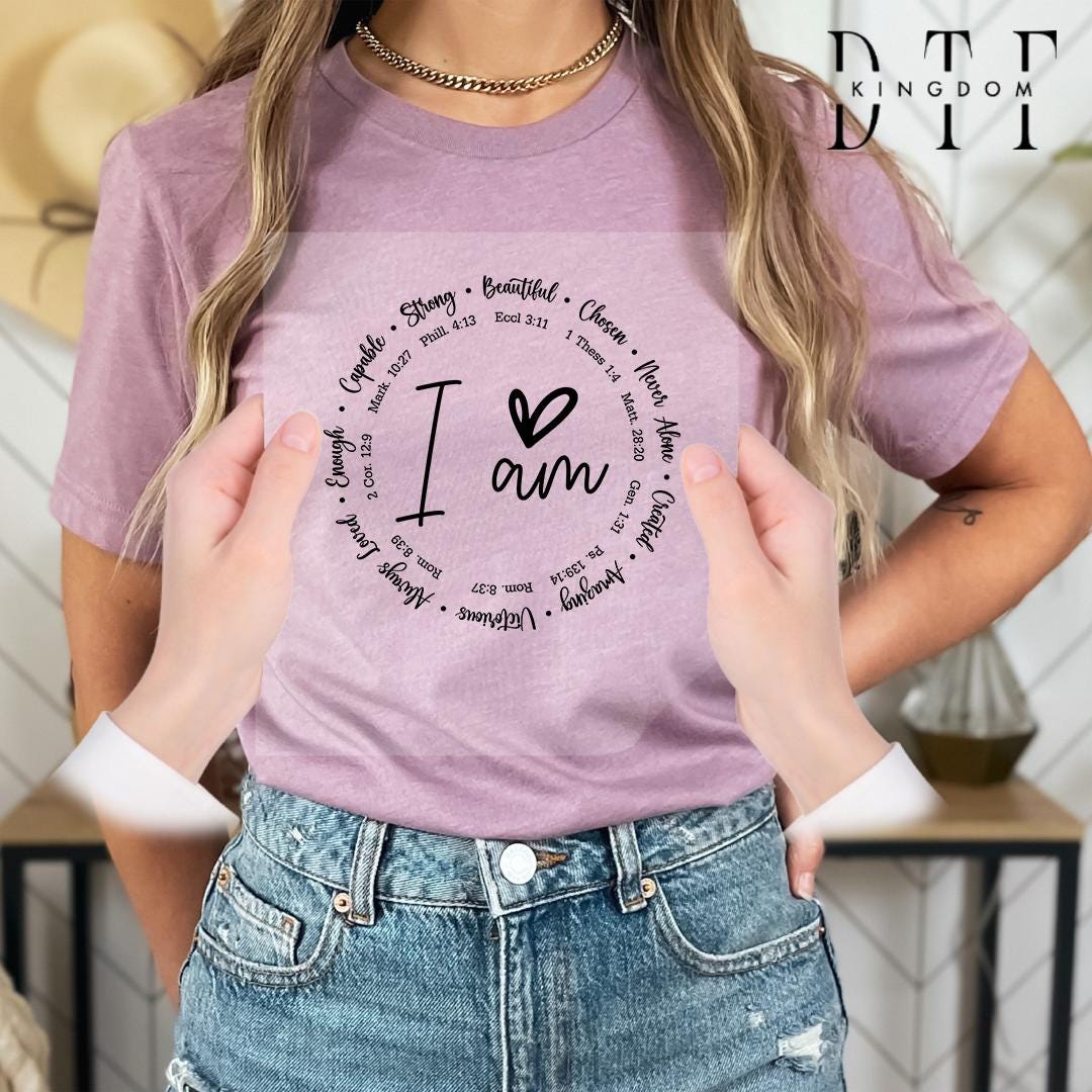 Divine Adjectives Dtf Transfer Christian Gift Iron on Decal, Religious ...