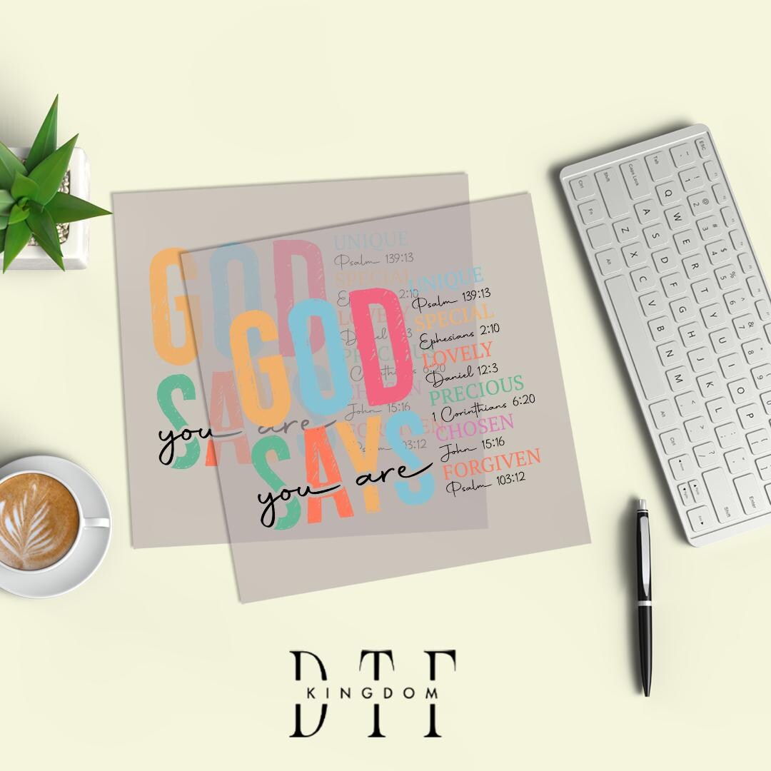 Divine Adjectives Dtf Transfer, Bible Verse Iron on Decal, Faithful Dtf ...