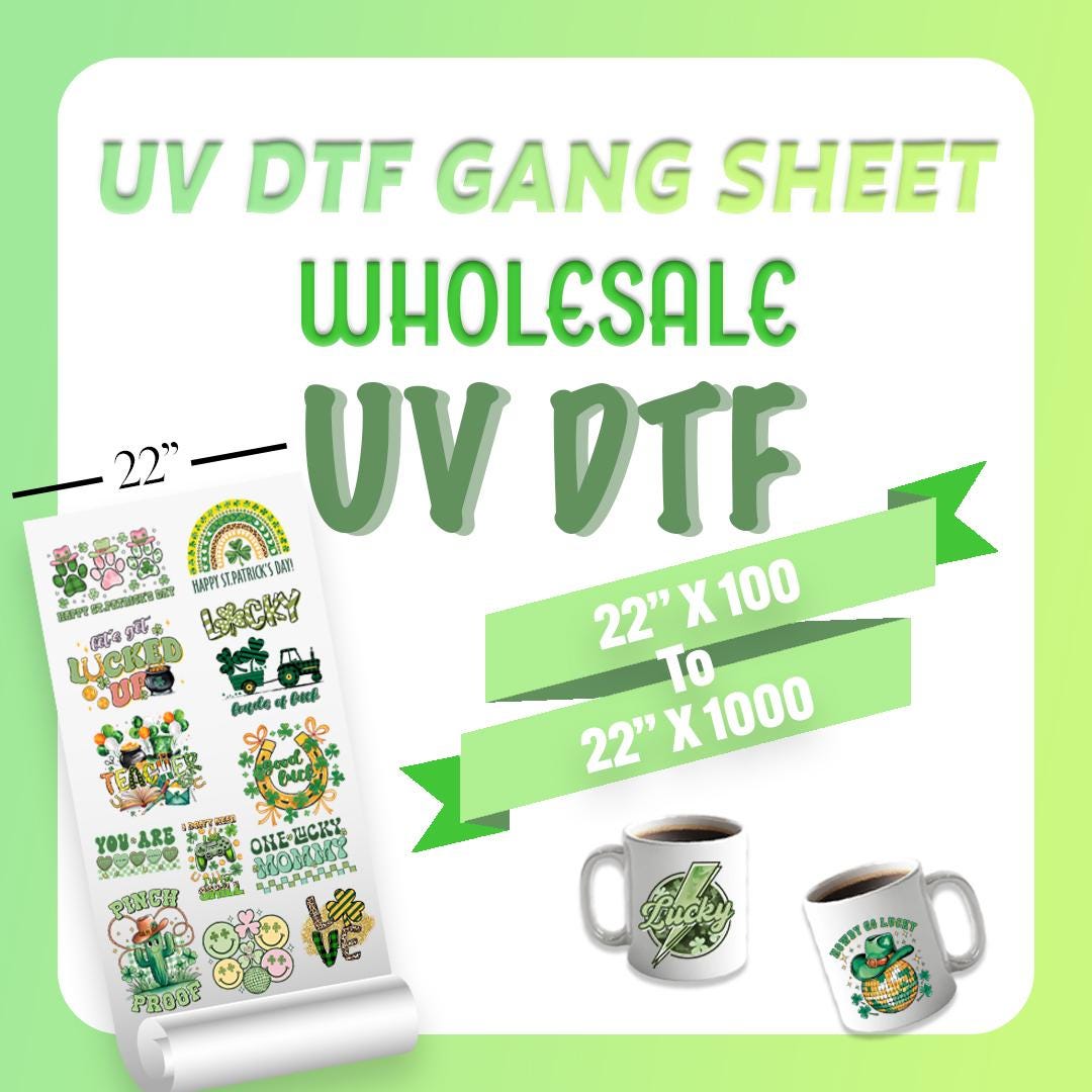 Custom UV DTF Sticker Gang Sheet: Waterproof Decals for Libbey Glass - Etsy