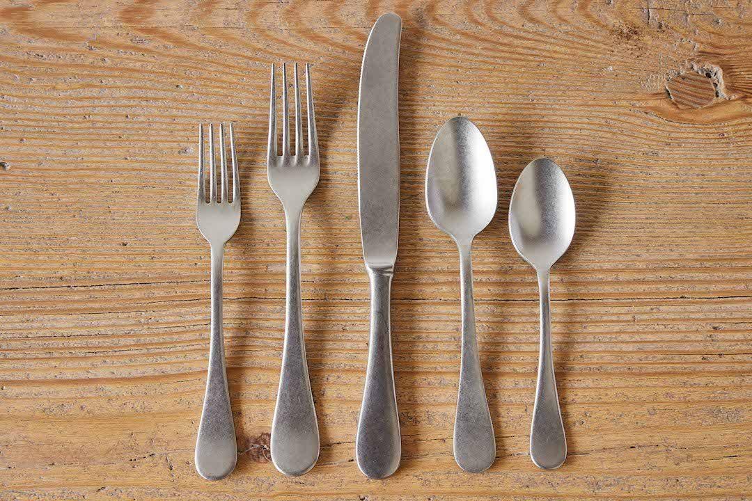 Vintage Pewter Five Piece Flatware Set - Etsy