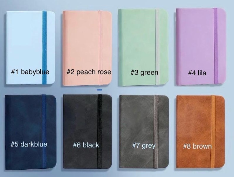 Pocket Mini Notebook Series - 8 Colours, A7 - Lined Pages - Etsy