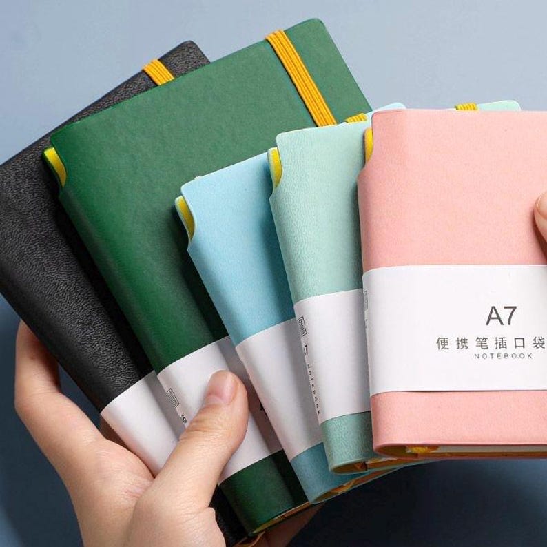 Pocket Notebook Series With Matching Pen - 7 Colours, A6 or A7 ...