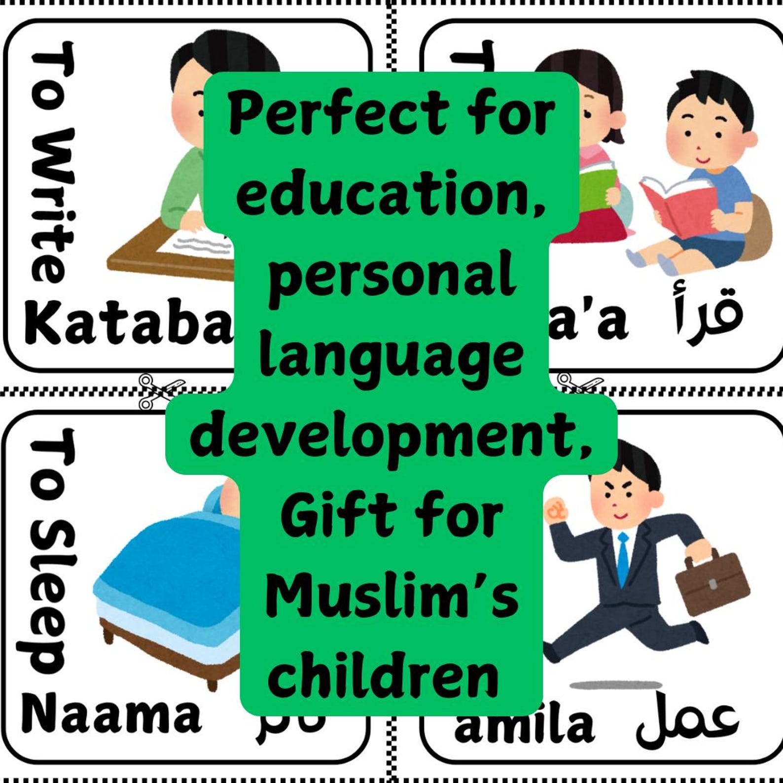 Get Fluent in Arabic: Essential Verb Flashcards, Instant Download ...