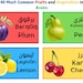 Arabic Fruits & Vegetables Flashcards: Bilingual Learning Tool (digital ...
