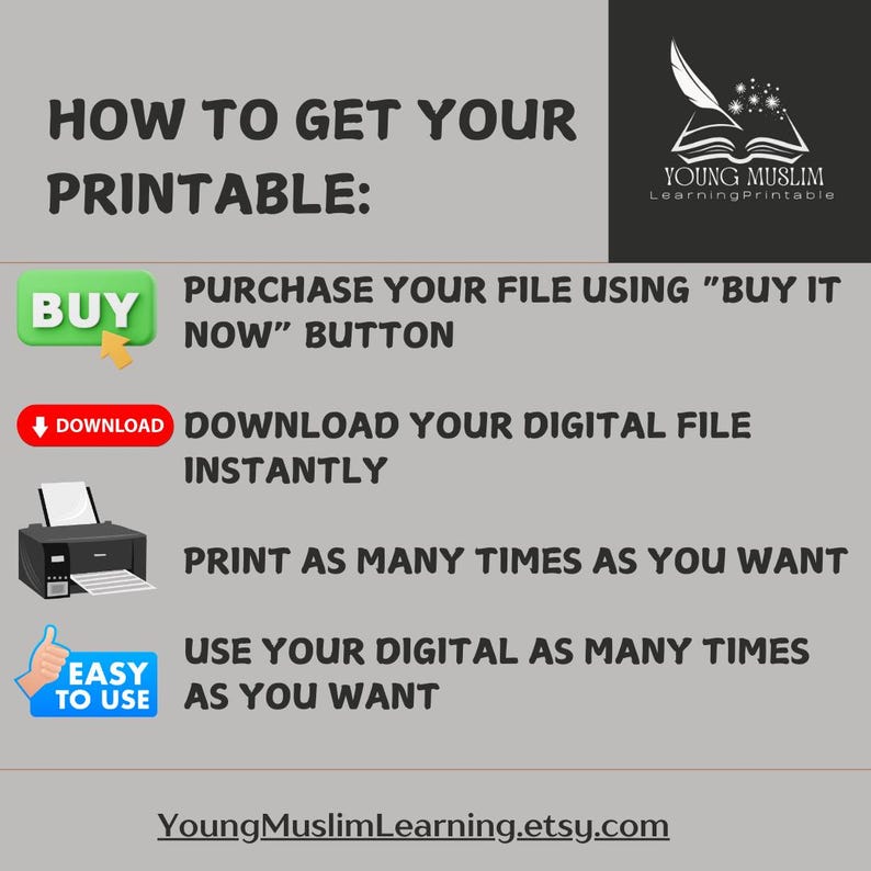 Get Fluent in Arabic: Essential Verb Flashcards, Instant Download ...