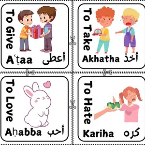 Get Fluent in Arabic: Essential Verb Flashcards, Instant Download ...