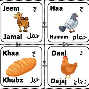 Arabic Alphabet Flashcards: Bilingual Learning for Kids (digital ...