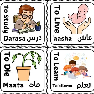 Get Fluent in Arabic: Essential Verb Flashcards, Instant Download ...