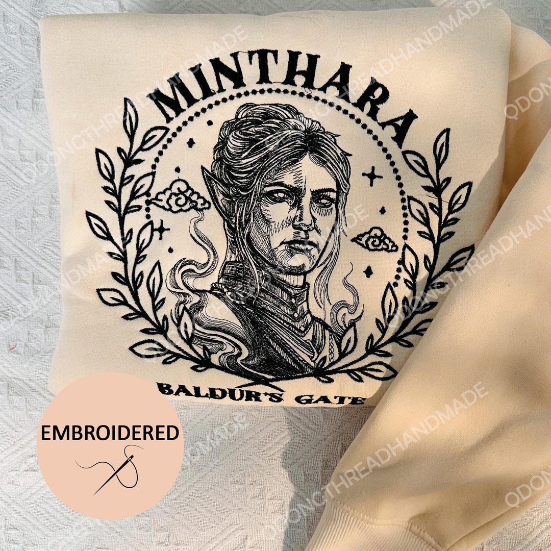 Minthara Embroidered Sweatshirt, Minthara Bg3 Embroidered Hoodie ...