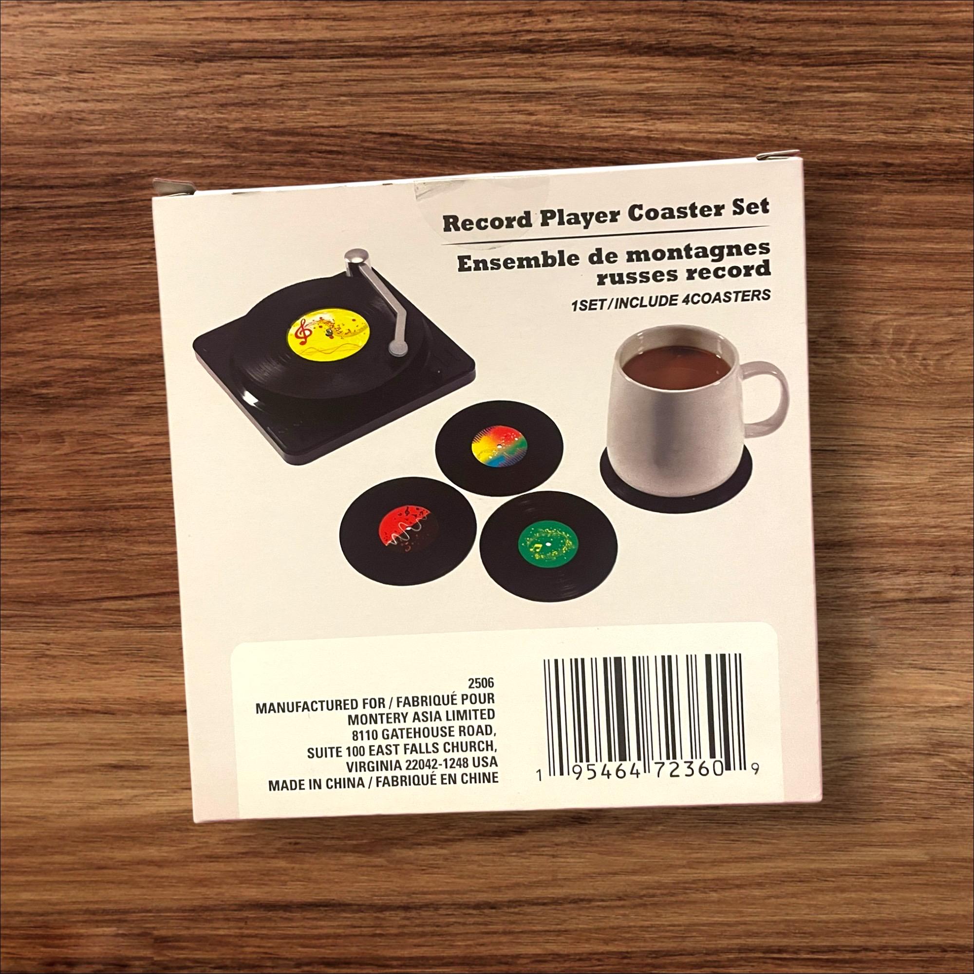 Retro Record Player Coaster Set: Music Lover Gift - Etsy