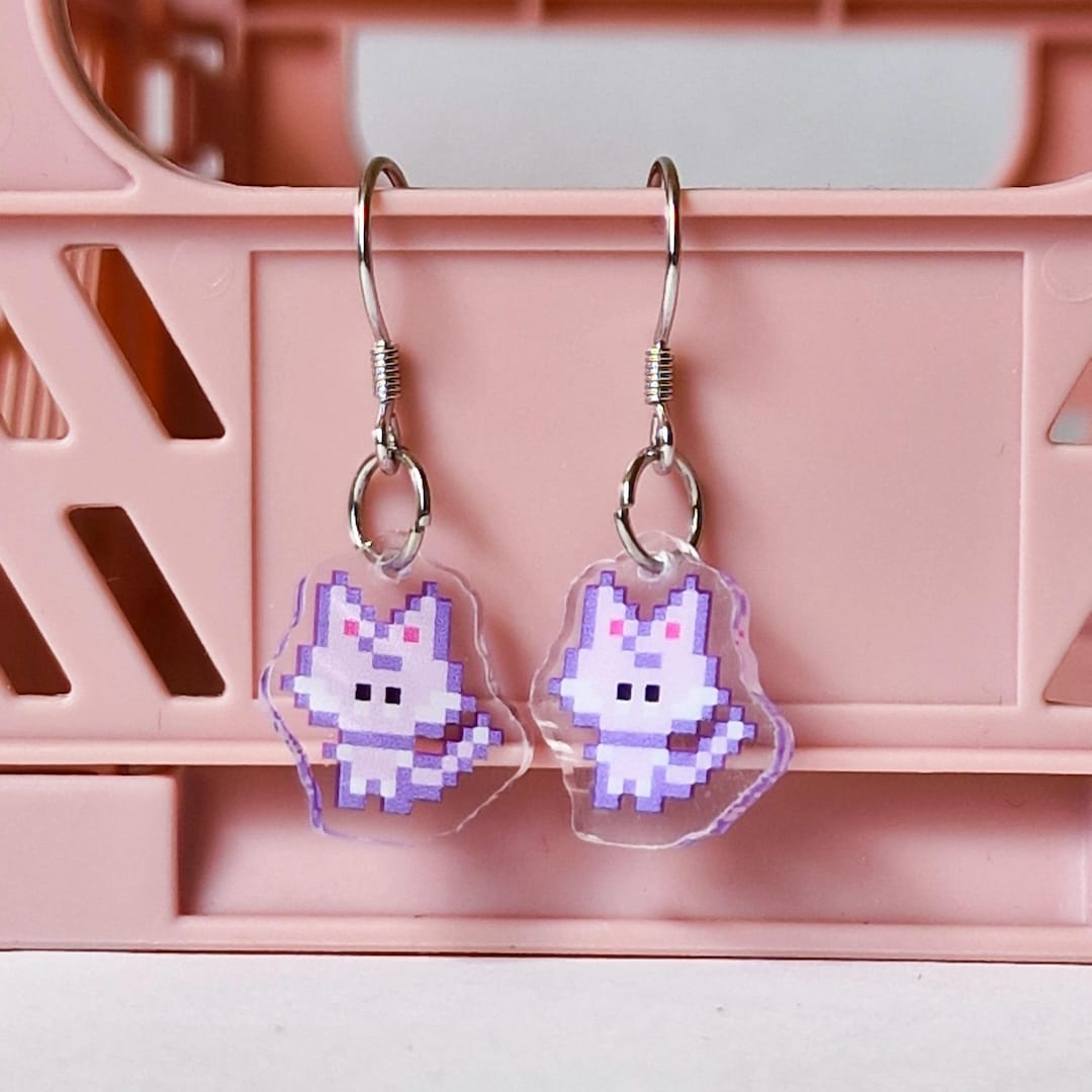 ATEEZ Aniteez Pixel Version Acrylic Earrings - Etsy