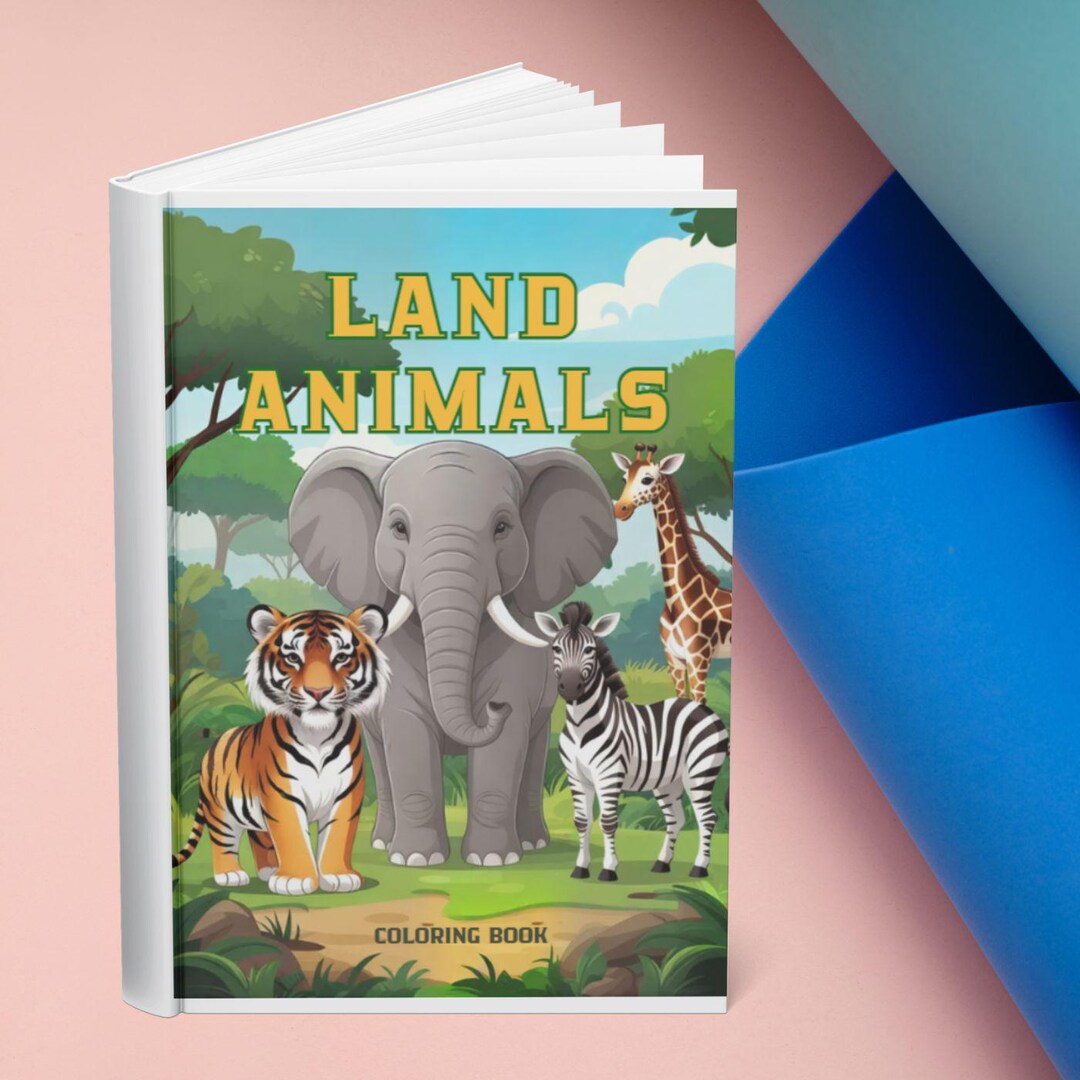 Land Animals Coloring Pages - Etsy