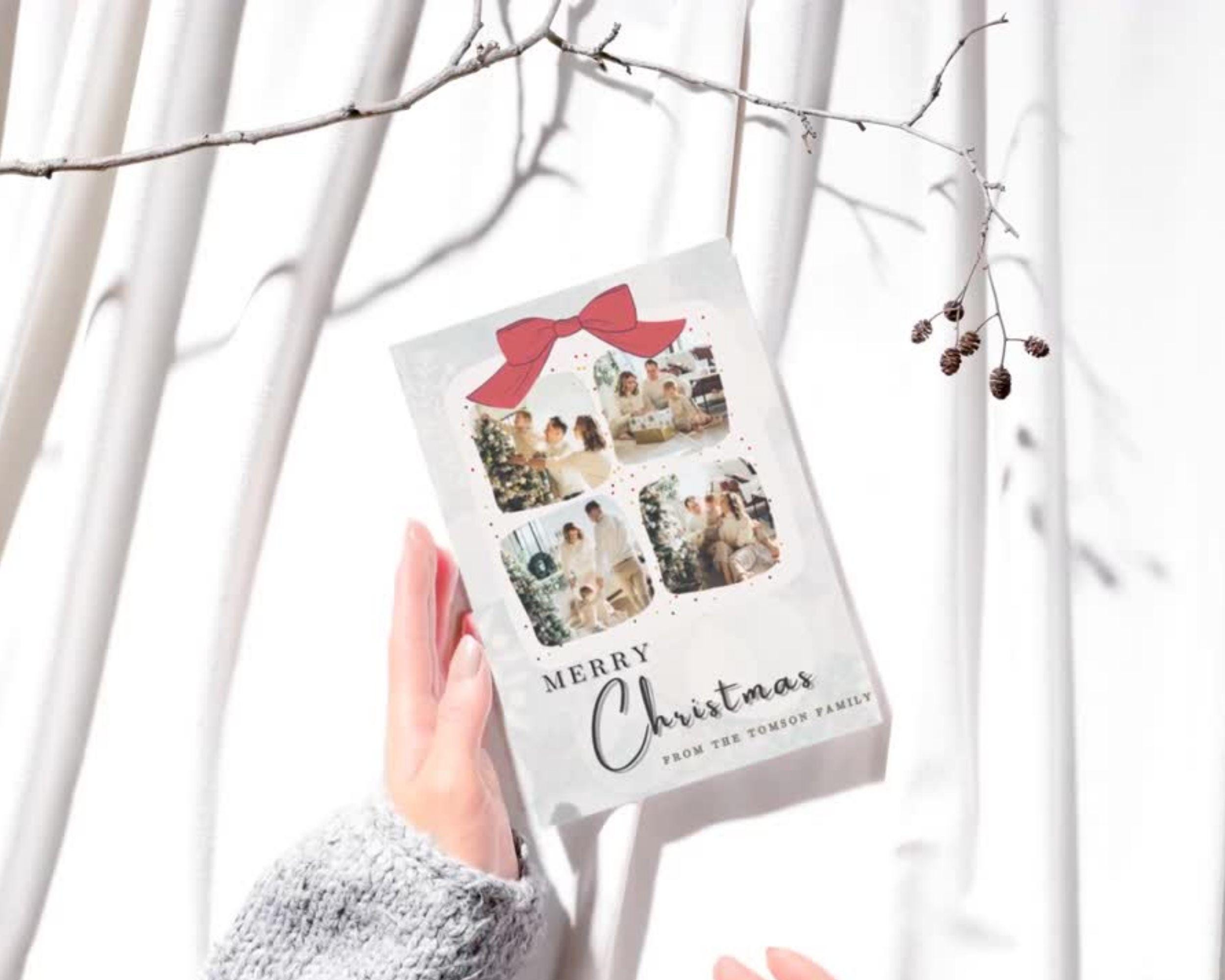 Editable Christmas Greeting Cards – Canva Templates – Customizable ...