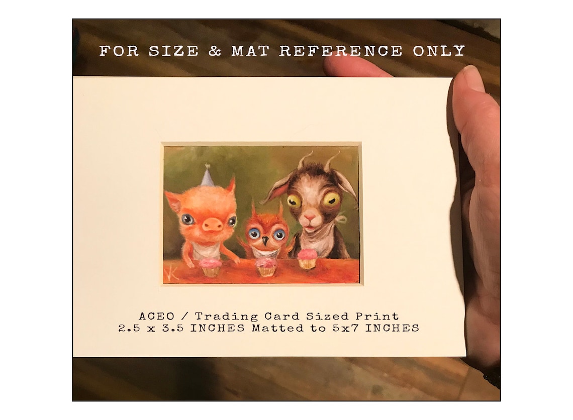 Surreal Big Eye Cat Mermaid Art Fairy Ocean Pear Blue - Etsy