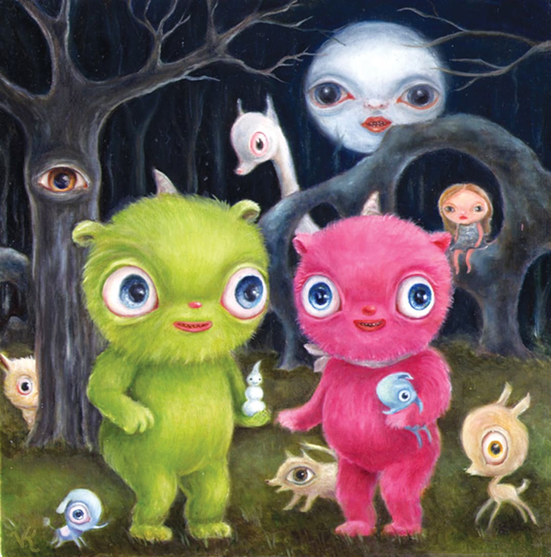 Cute Monster Art, Friendship, Pop Surrealism, Lowbrow Art, Big Eye ...