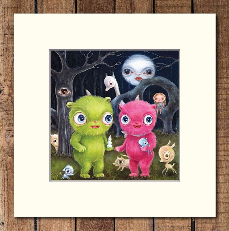 Cute Monster Art, Friendship, Pop Surrealism, Lowbrow Art, Big Eye ...