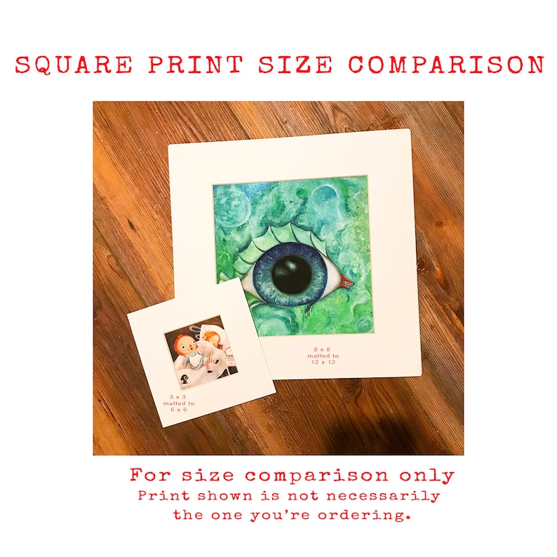 Surreal Eyeball Fish Big Eye Art Print Lowbrow Art Pop - Etsy