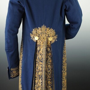 Men Customised Blue Embroidered History Jacket 18th Century Rococo ...