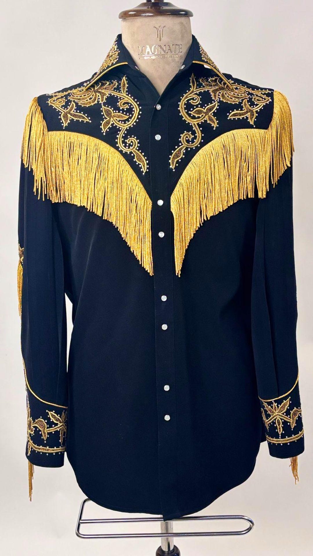 Men Black Customized 2pc Embroidered Country Western 2PC Shirt & Pant ...