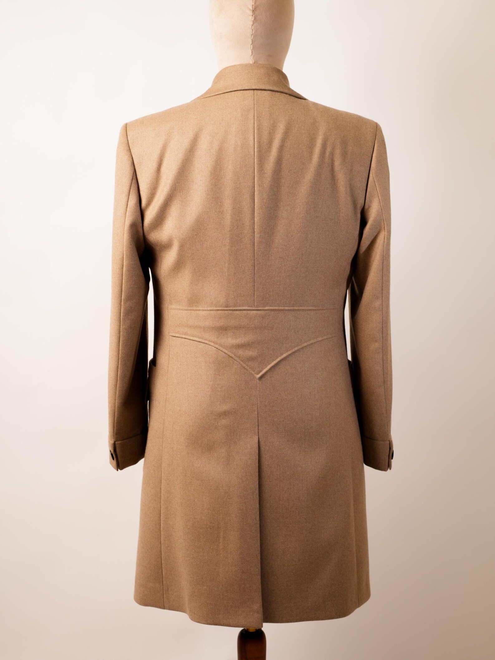 Men's Customized Double-breasted Camel Wool Overcoat Handmade Men's ...