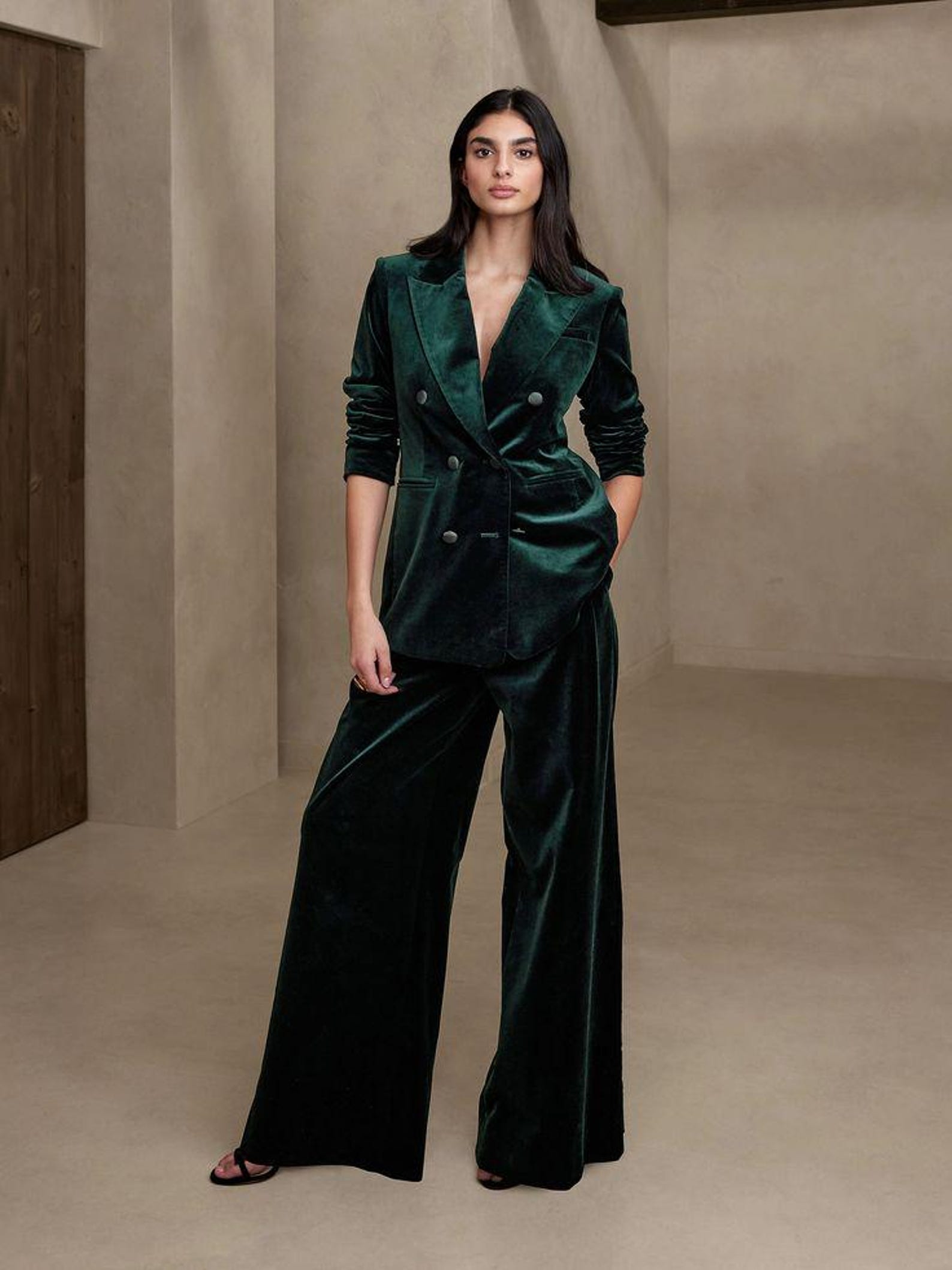 Women Customized Green 2pc Suits Office Set Suit Women's Wedding Suits ...