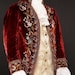 Men's Customized Red Velvet History Suits Groom's Wedding Three-piece ...