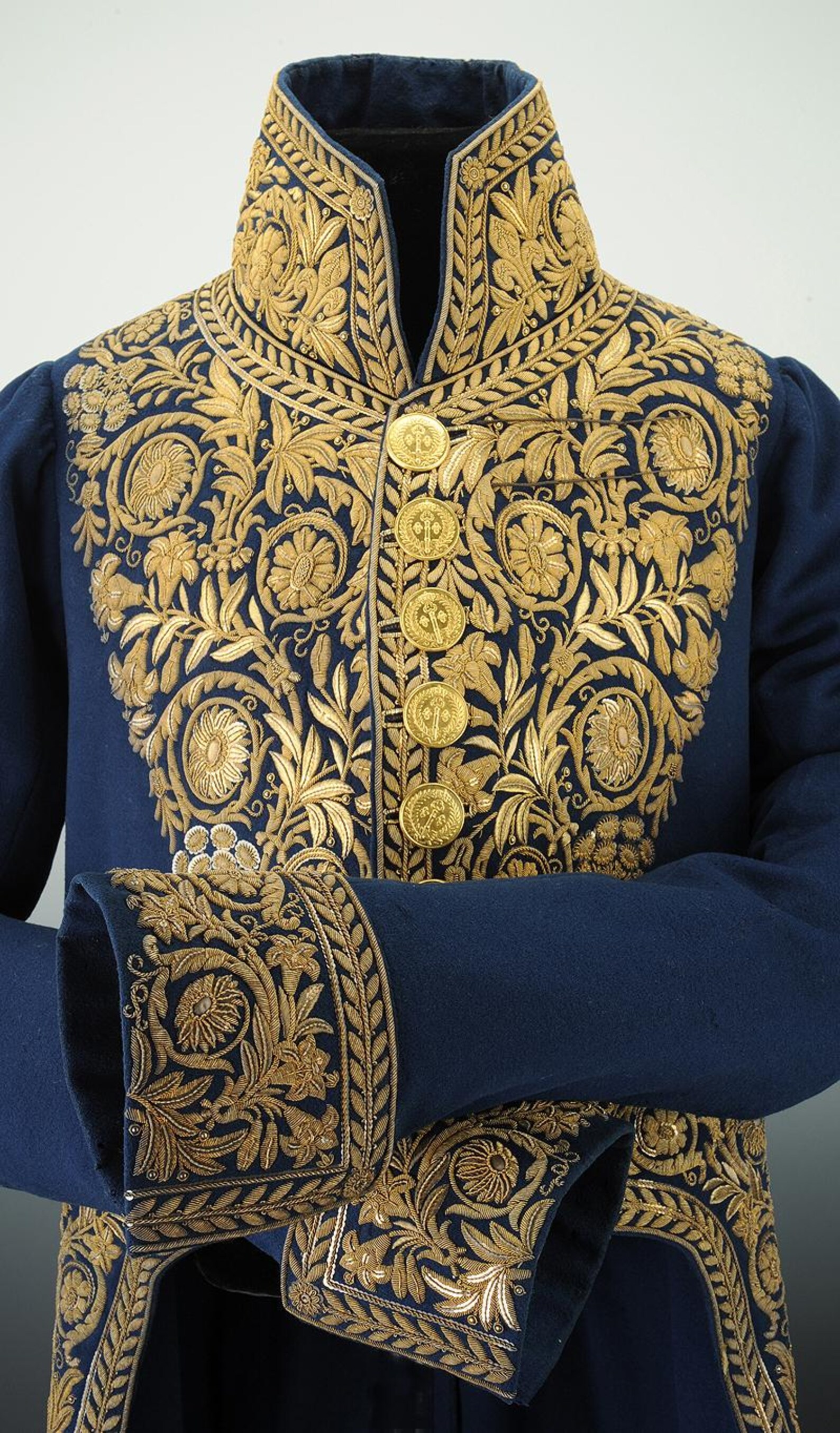 Men Customised Blue Embroidered History Jacket 18th Century Rococo ...