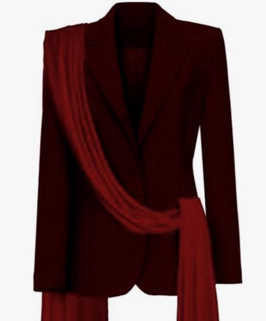 Men's Customized Maroon 2PC Wedding Groom Suit Cocktail Attire Prom ...