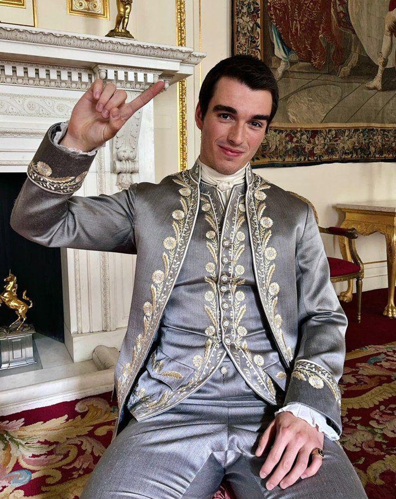 Men Custom Grey 3pc 18th Century Rococo Period Costume Suit 1700s ...