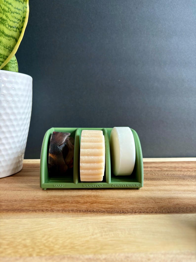 Solid Shampoo Holder 3 Bar Holder Solid Shampoo and Conditioner Dish - Etsy