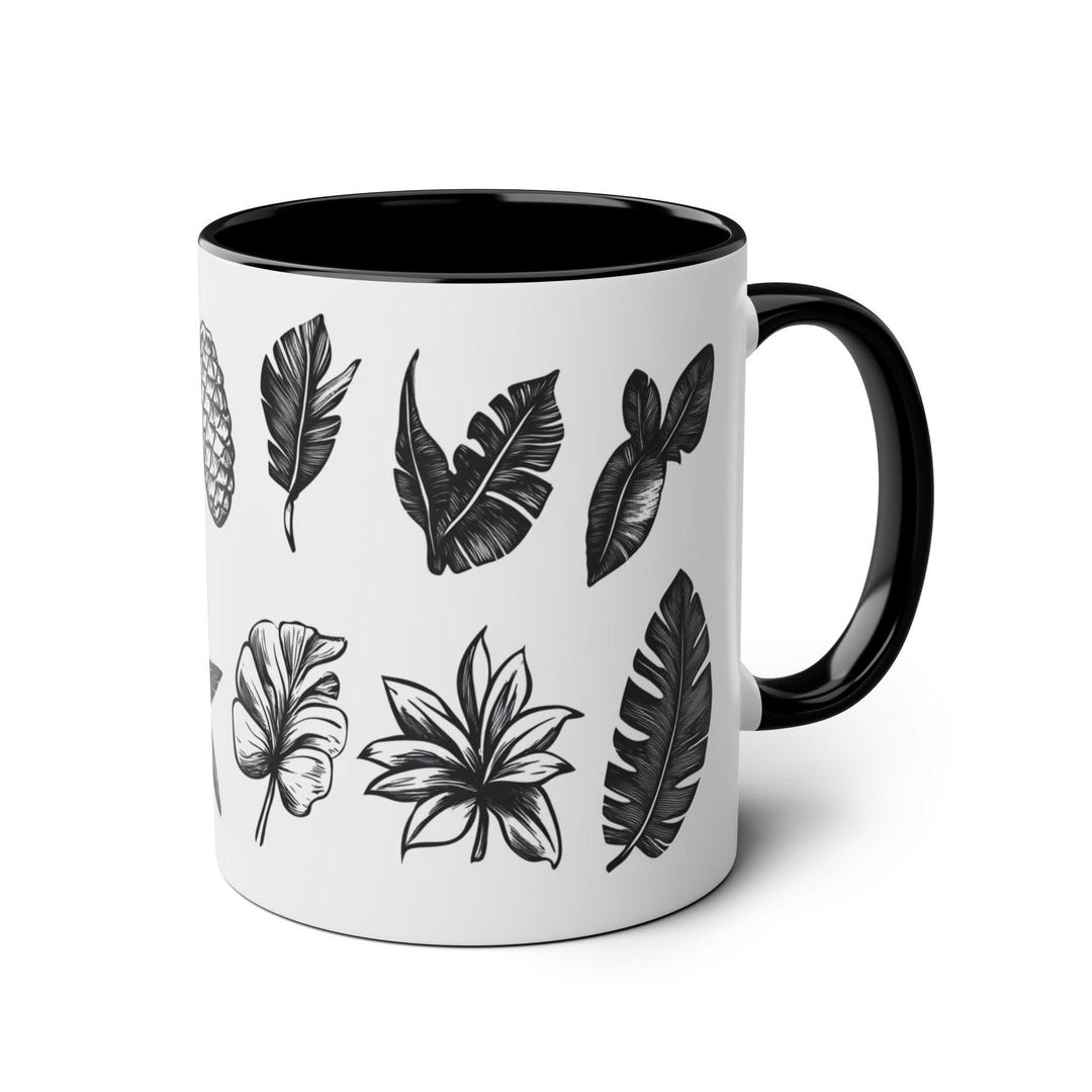 Tropical Plants Mug, Island Mug, Plant Mug, Plants, Tropical Assorted ...