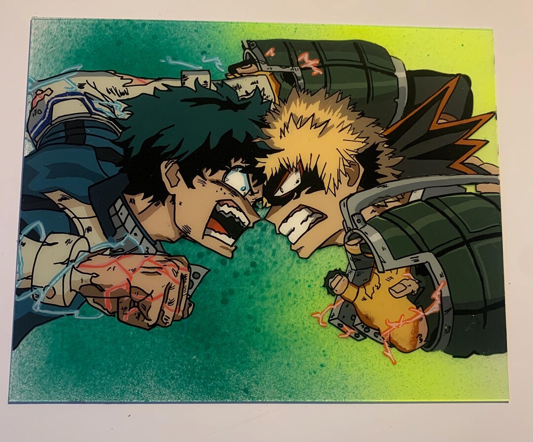 Deku & Bakugo (MHA/BNHA) Glass Painting - Etsy