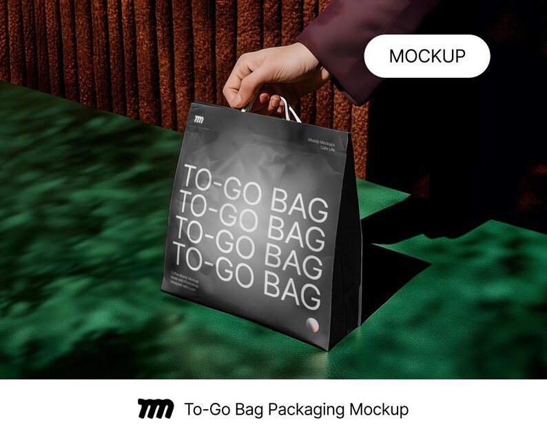 Food Branding To-go Bags Aesthetic Mockup for Branding Design High ...