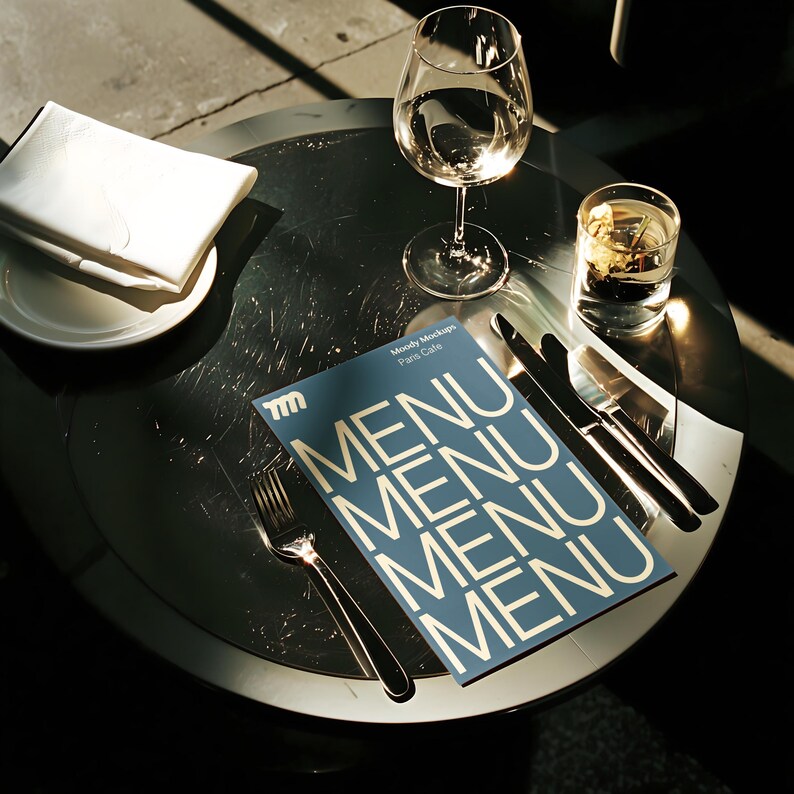 Cafe Menu Mockup for Branding Design | High Resolution 4000x4000 Px PSD ...