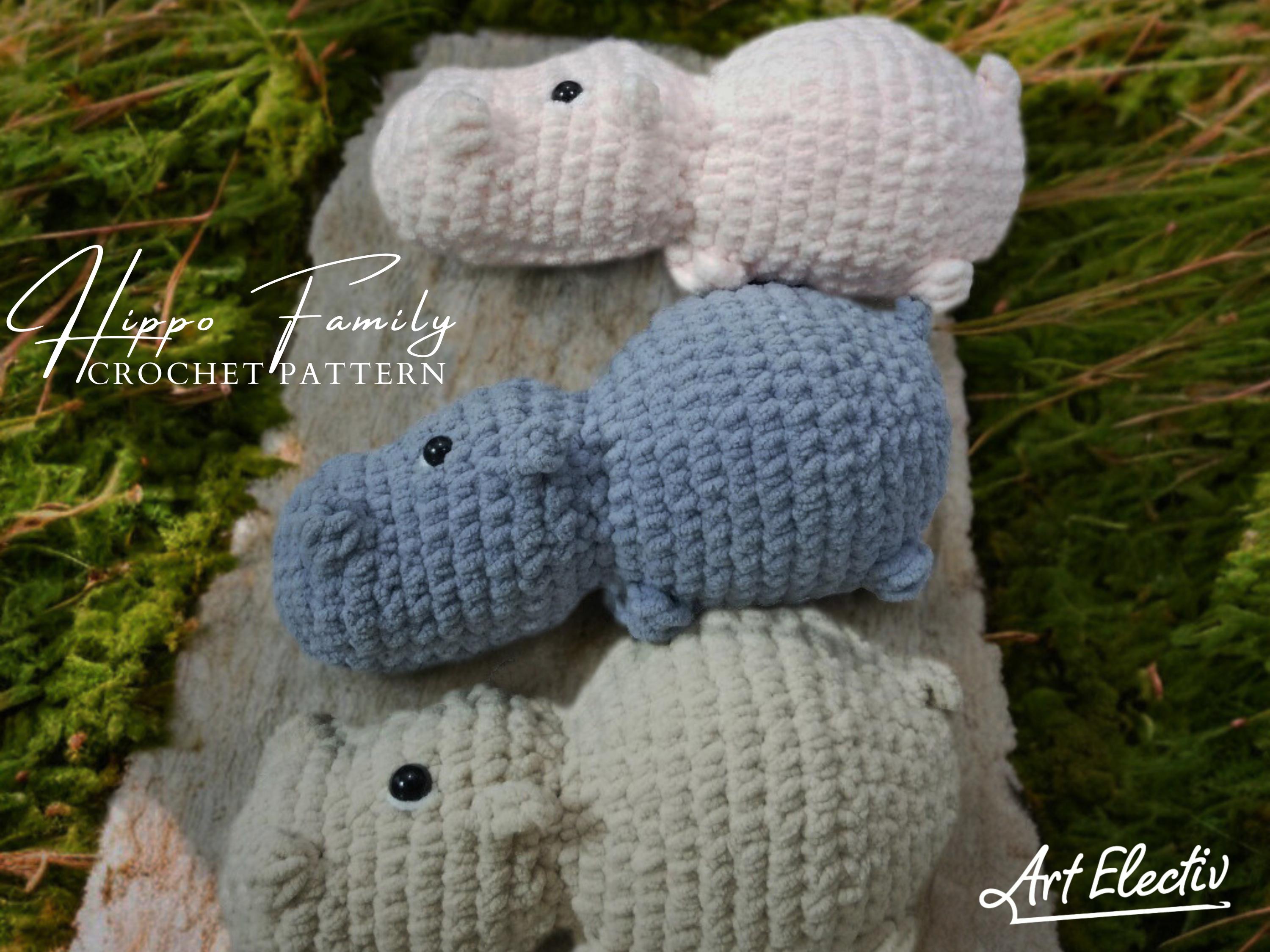 Hippo Crochet Pattern, No Sew Hippo Crochet Pattern, No Sew Crochet ...