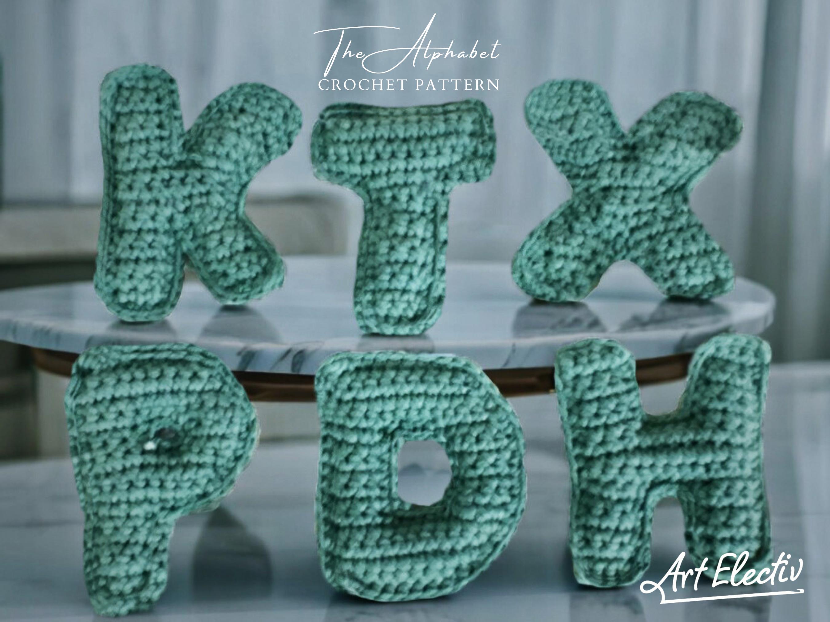 Crochet Alphabet Pattern, Crochet Uppercase Letters PDF Pattern Bundle ...