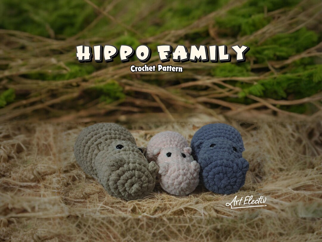 Hippo Crochet Pattern, No Sew Hippo Crochet Pattern, No Sew Crochet ...