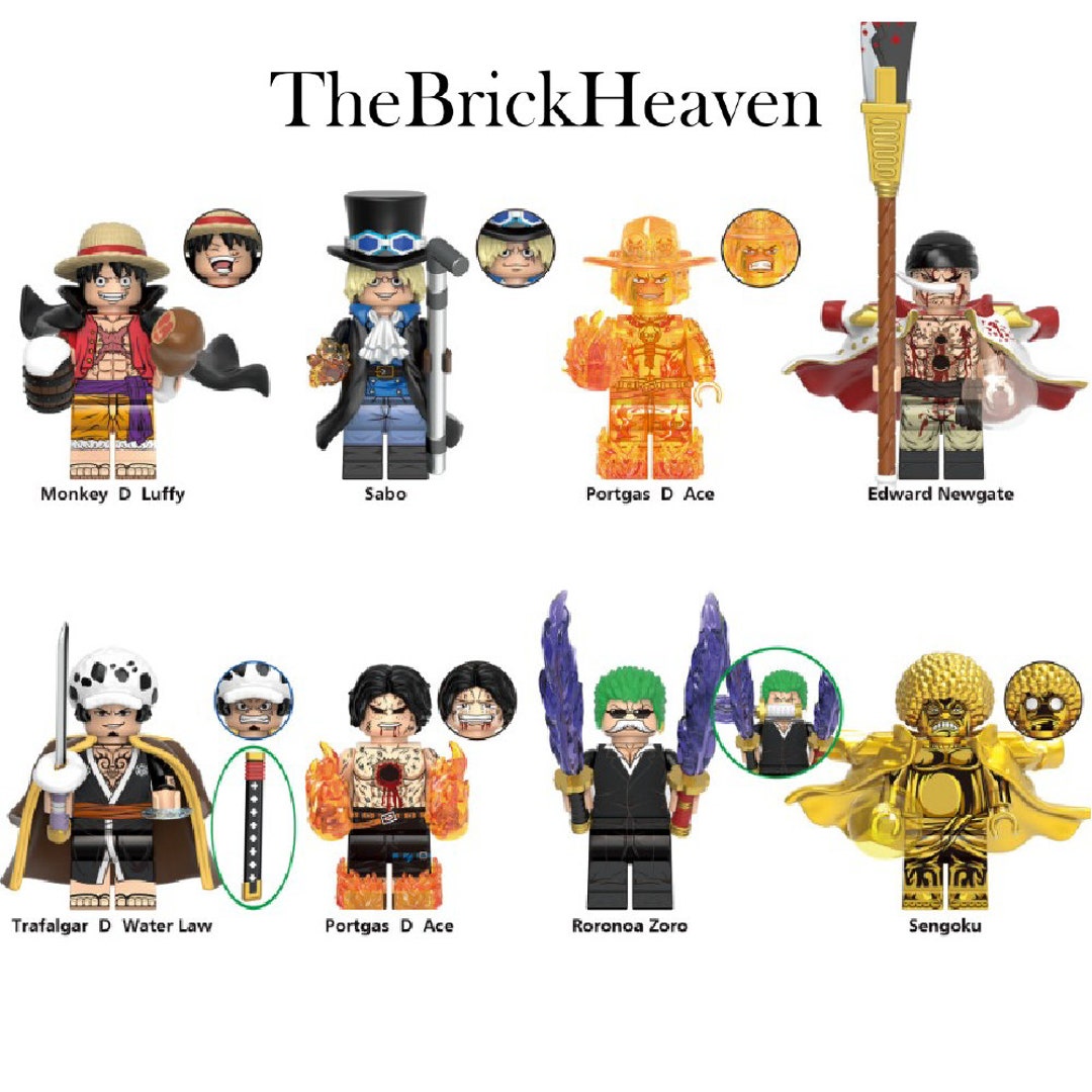 One Piece Custom Minifigures MOC, Clamp Building Block, Brick Figure ...