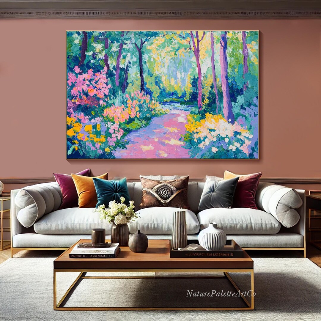 Original Matisse Style Impressionist Forest Flower Painting on Canvas ...