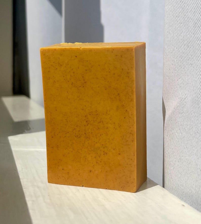 Turmeric & Kojic Lemon Brightening Soap, Gentle Bar for Face and Body ...
