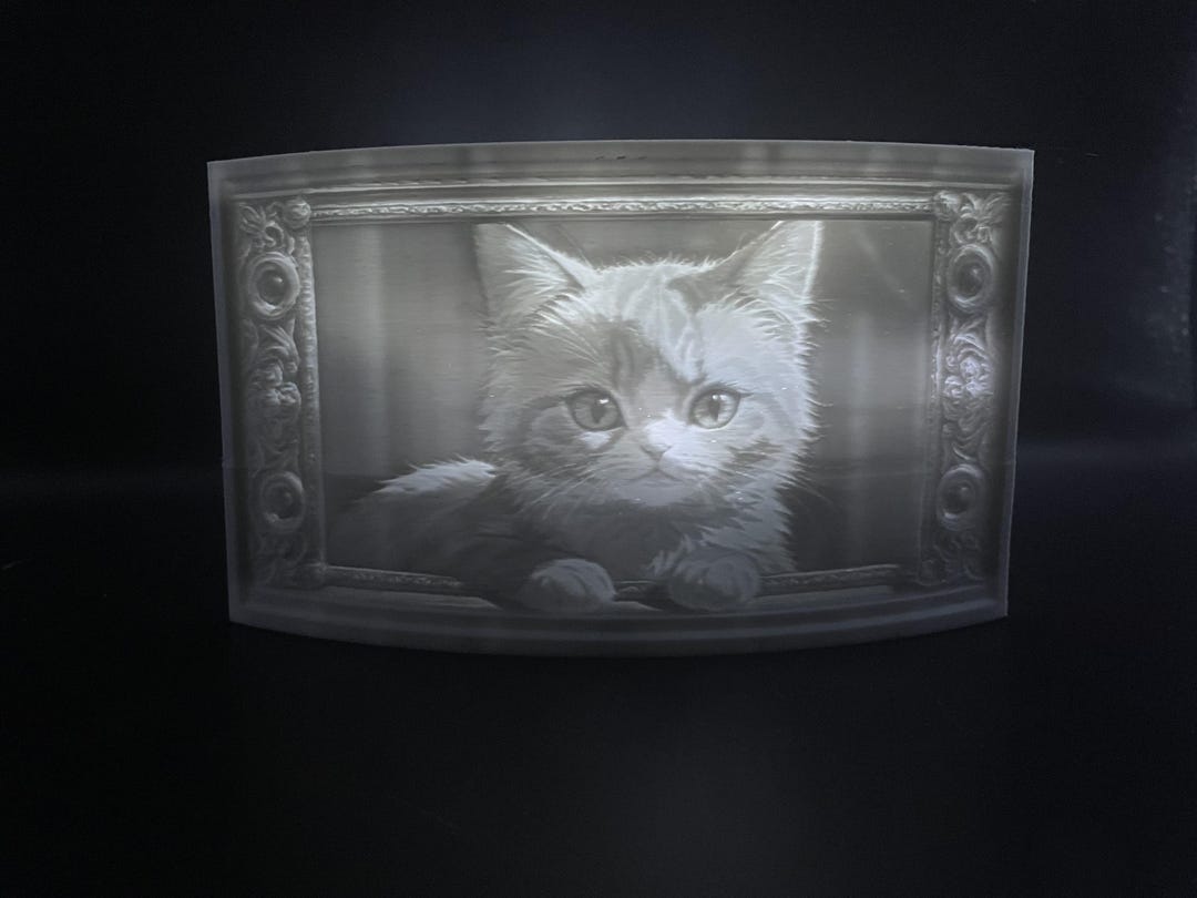 Kitten Light Frame Lithophane – Backlit 3D Wall Decoration - Etsy