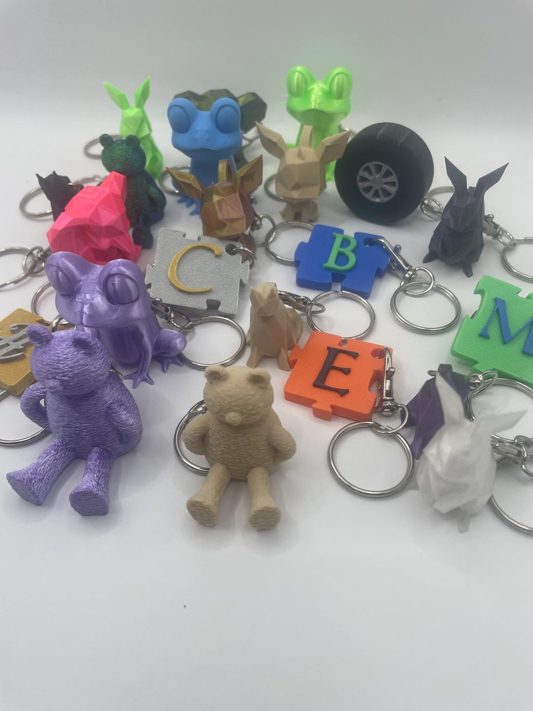 Personalized 3D Keychains – Animals, Letters, Original Shapes - Etsy