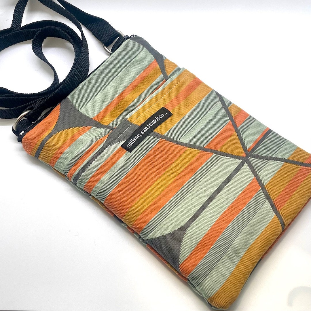 SALE. Mini Hip Bag. Mid Century Fabric Bag. Small Bag. Travel Bag ...